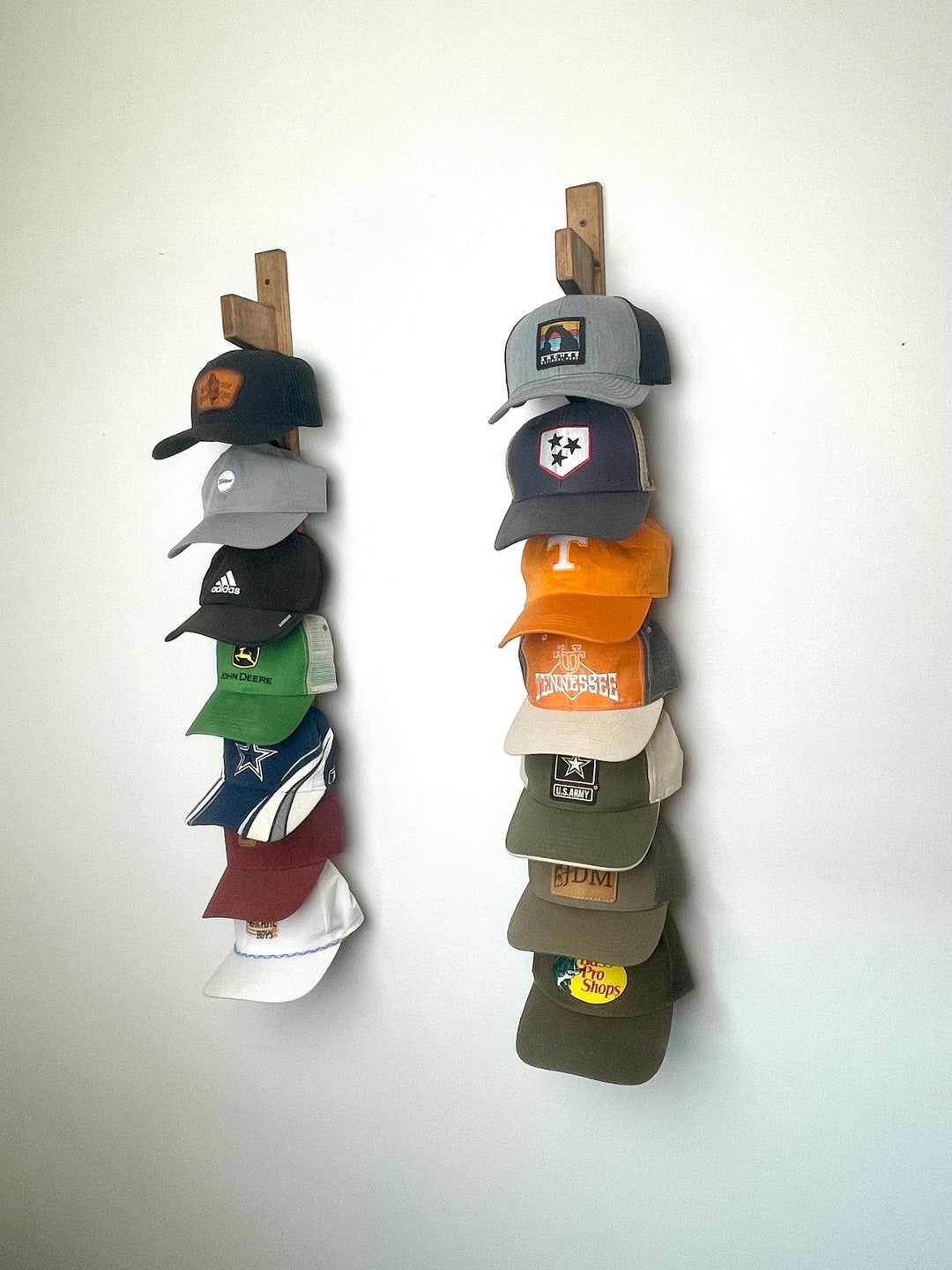 Custom Wood Hat Rack | Hat Display Shelf | Handmade Hat Hanging Rack ...