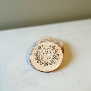 Personalized Initial Coasters | Wood Slice Coaster| Engraved Coaster ...