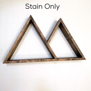 Mountain Shelf | Geometric Shelves | Wood Wall Shelf | 27x15.5 ...