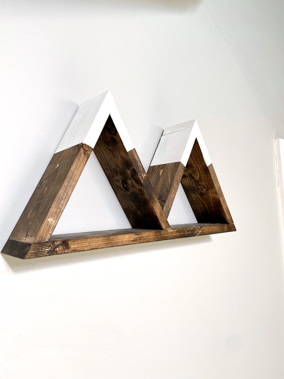 Mountain Shelf | Geometric Shelves | Wood Wall Shelf | 20"x10" | Wall ...