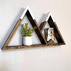 Mountain Shelf | Geometric Shelves | Wood Wall Shelf | 27x15.5 ...