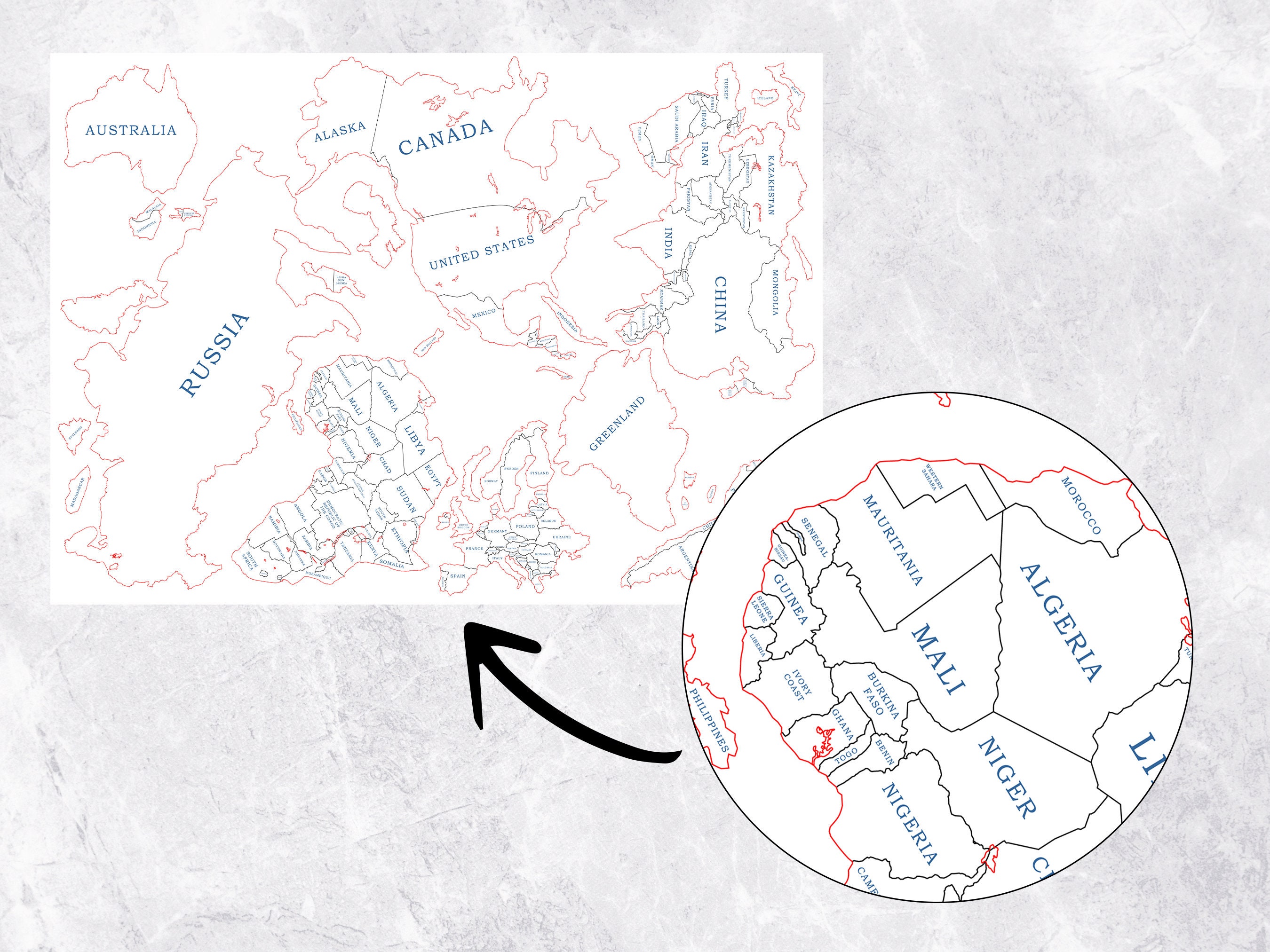 Laser Cut World Map Digital File World Map Template SVG - Etsy Canada