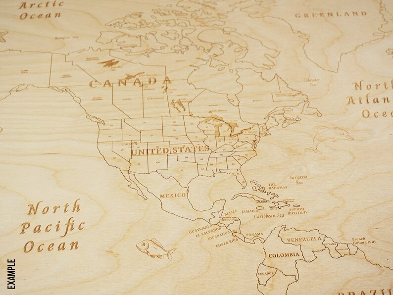 Laser Cut World Map Digital File, World Map Template, SVG World Map ...