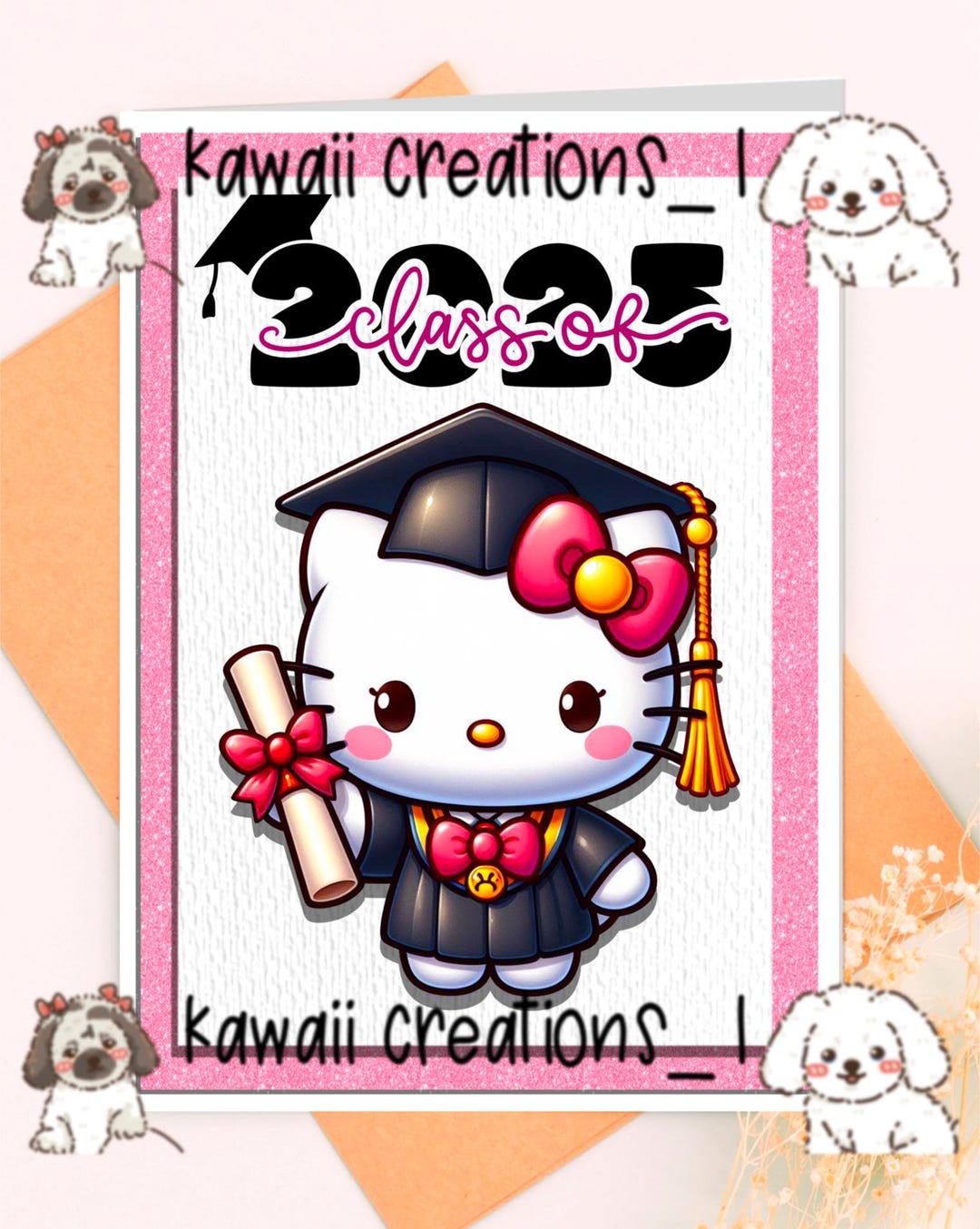Hello Kitty Graduation Card Custom - Etsy