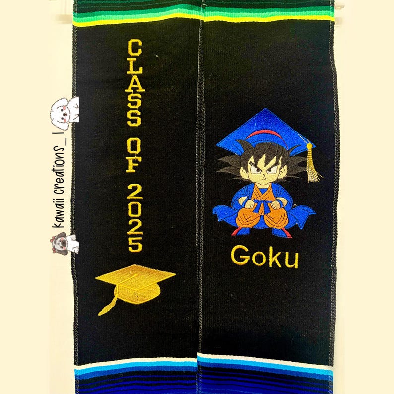 Latino/ Goku - Dragon Ball Graduation Sash Class of 2025 - Etsy