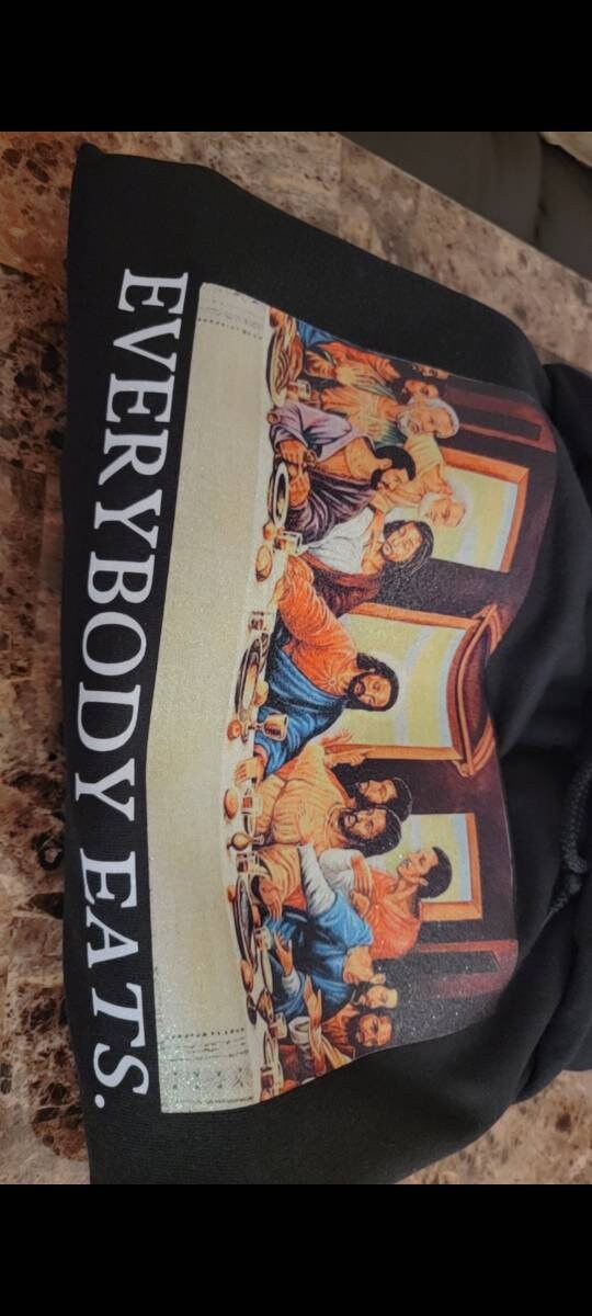 Last Supper Glitter Hoodie - Etsy
