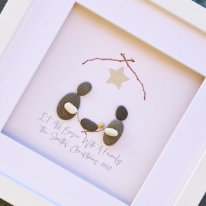 Christmas Nativity Personalised Pebble Art Family Gift - Etsy