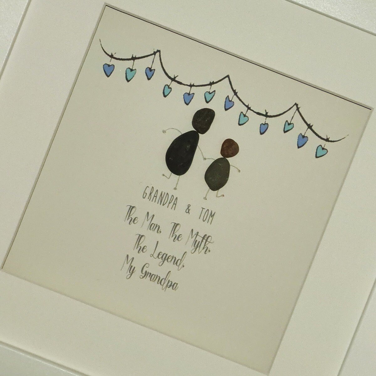 Fathers Day Personalised Pebble Art. Dad/grandad/grandpa - Etsy