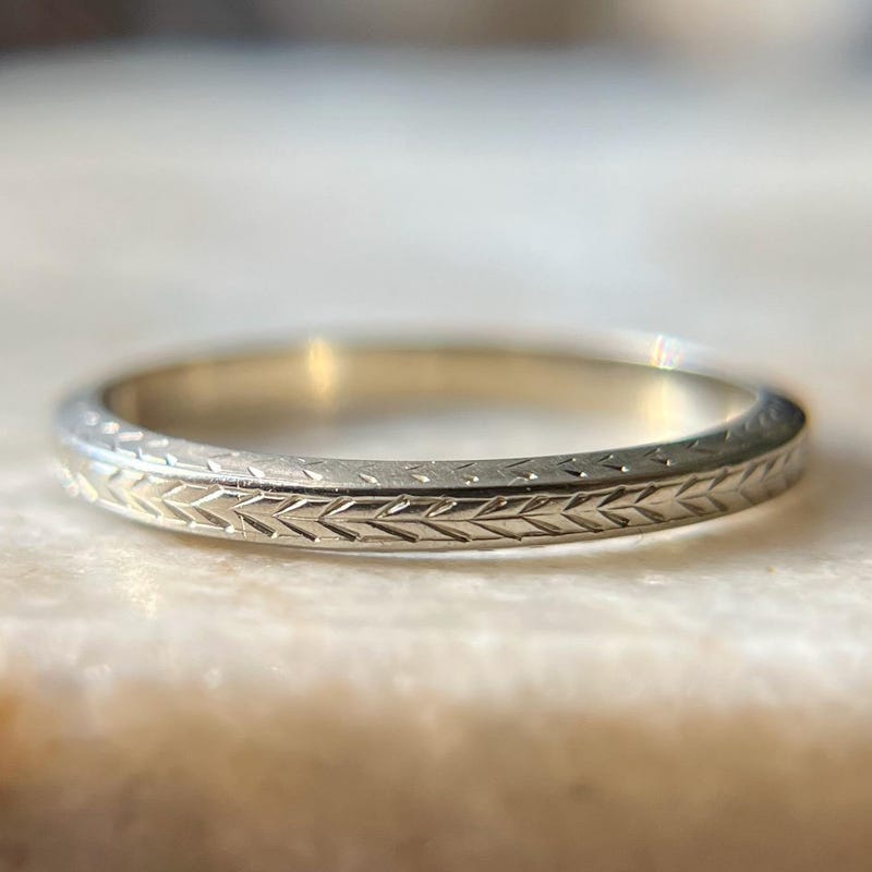 Antique Gold Wheat Band - Etsy