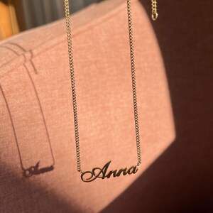 Vintage 14K Solid Yellow Gold Anna Curb Chain Necklace, 16" / Heavy ...