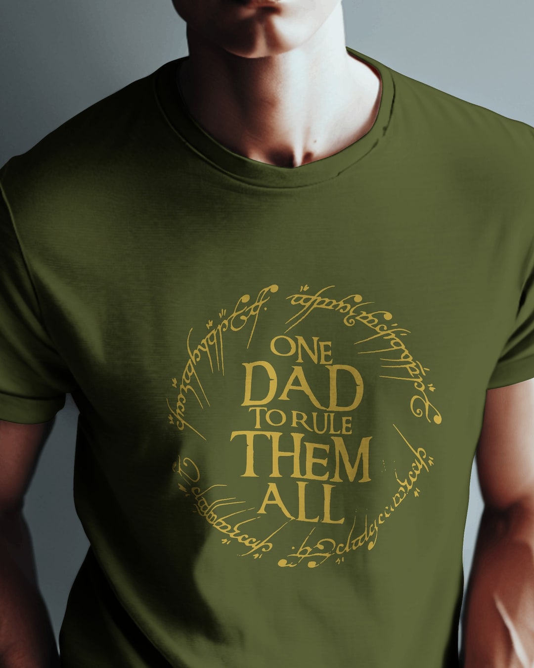 Funny Fathers Day Shirt,lord of the Ring Fan Dad,one Dad to Rule Them All T-shirt,christmas Dad ...