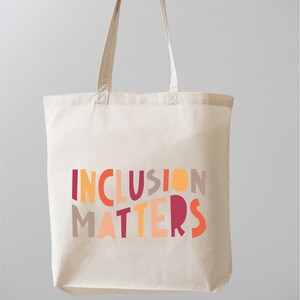 Inclusion Matters Canvas Tote Bag Mental Health Awareness - Etsy