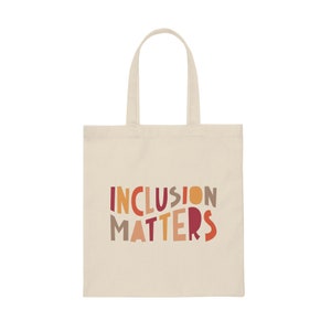Inclusion Matters Canvas Tote Bag Mental Health Awareness - Etsy