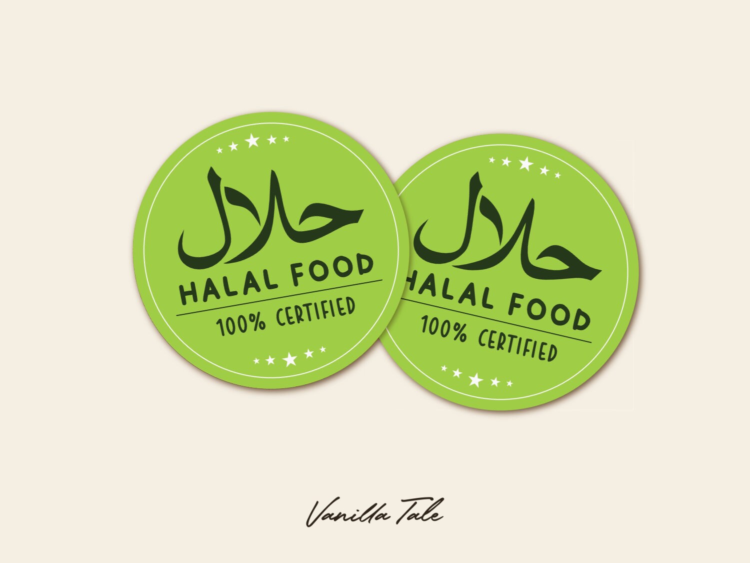 Business Signs Business & Industrial HALAL SYMBOL COLOUR LABELS ...