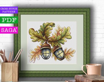 XStitch Embroidery design pdf saga Cross Stitch Pattern Oak branches ...