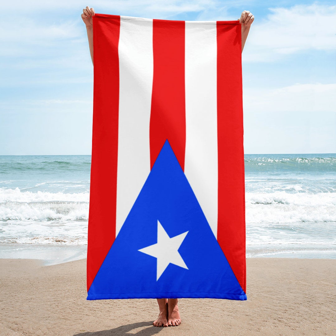 PUERTO RICO TOWEL - Beach Bath Towels - Caribbean - Printed Super Soft ...