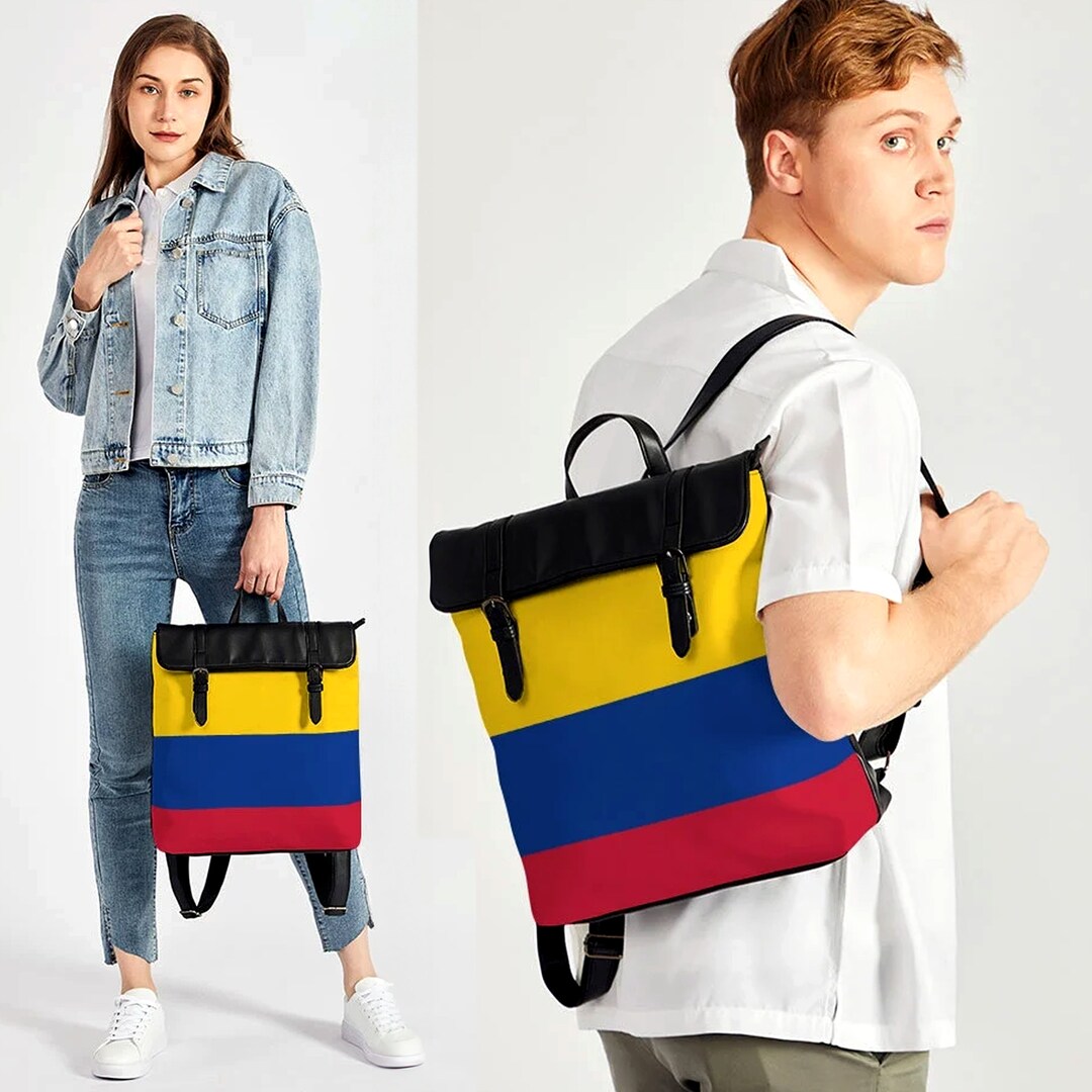 COLOMBIA UNISEX BAG - Colombia Casual Flap Backpack | Handmade Canvas ...