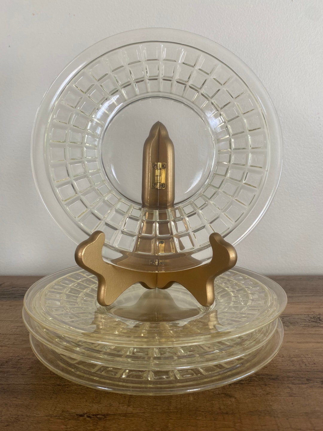 HEISEY Elegant Glass Victorian Pattern Salad Plates Set of 4 - Etsy