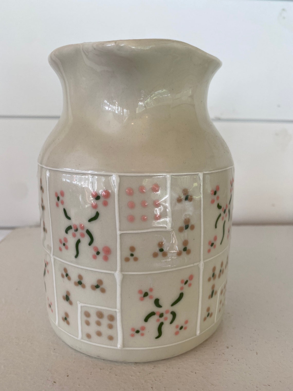 Hartstone USA Pottery Quilted Dairy Pitcher | Etsy