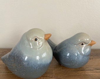 Ceramic Blue Birds | Etsy