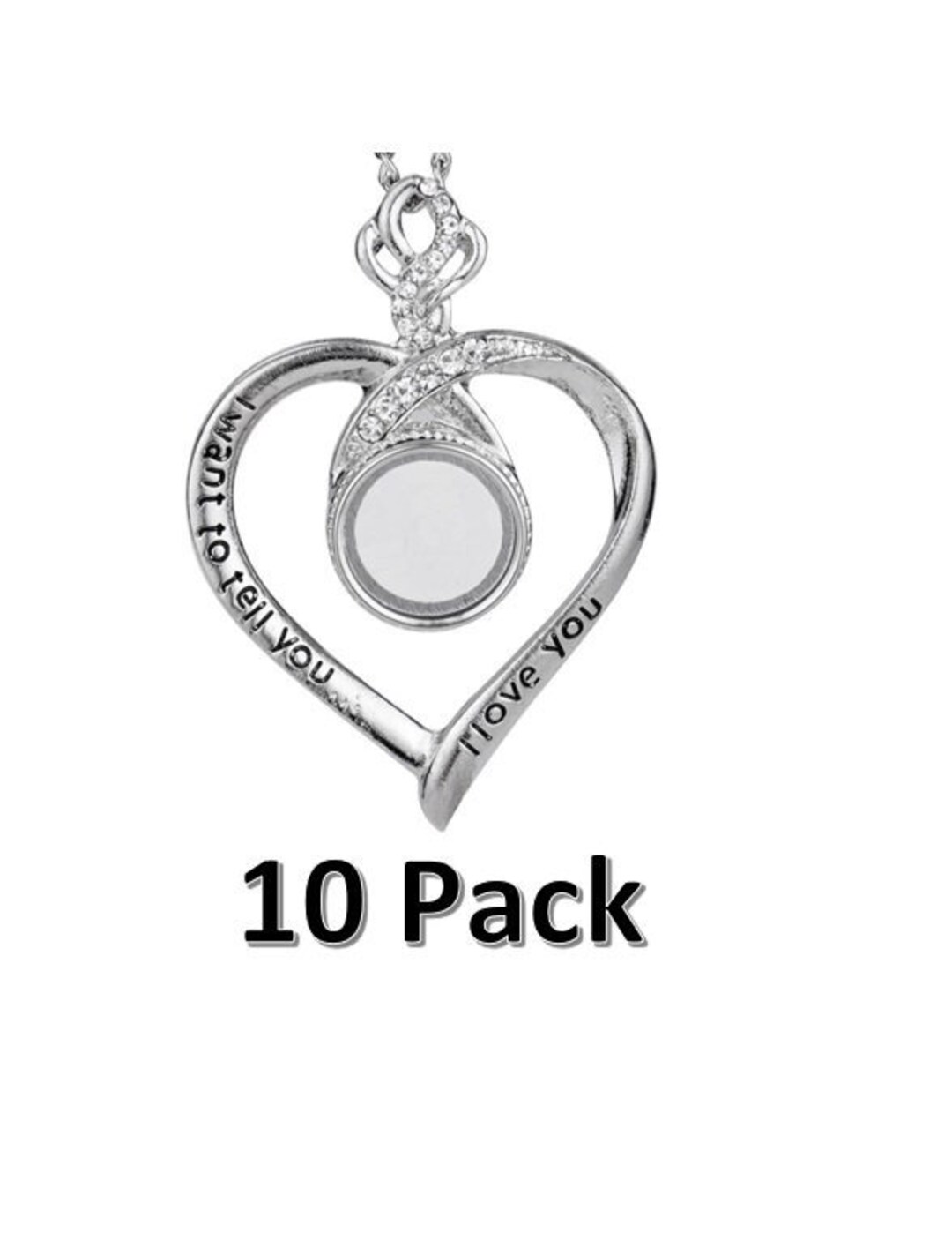 10 Pack Sublimation Necklaces Heart Shaped Pendant - Etsy