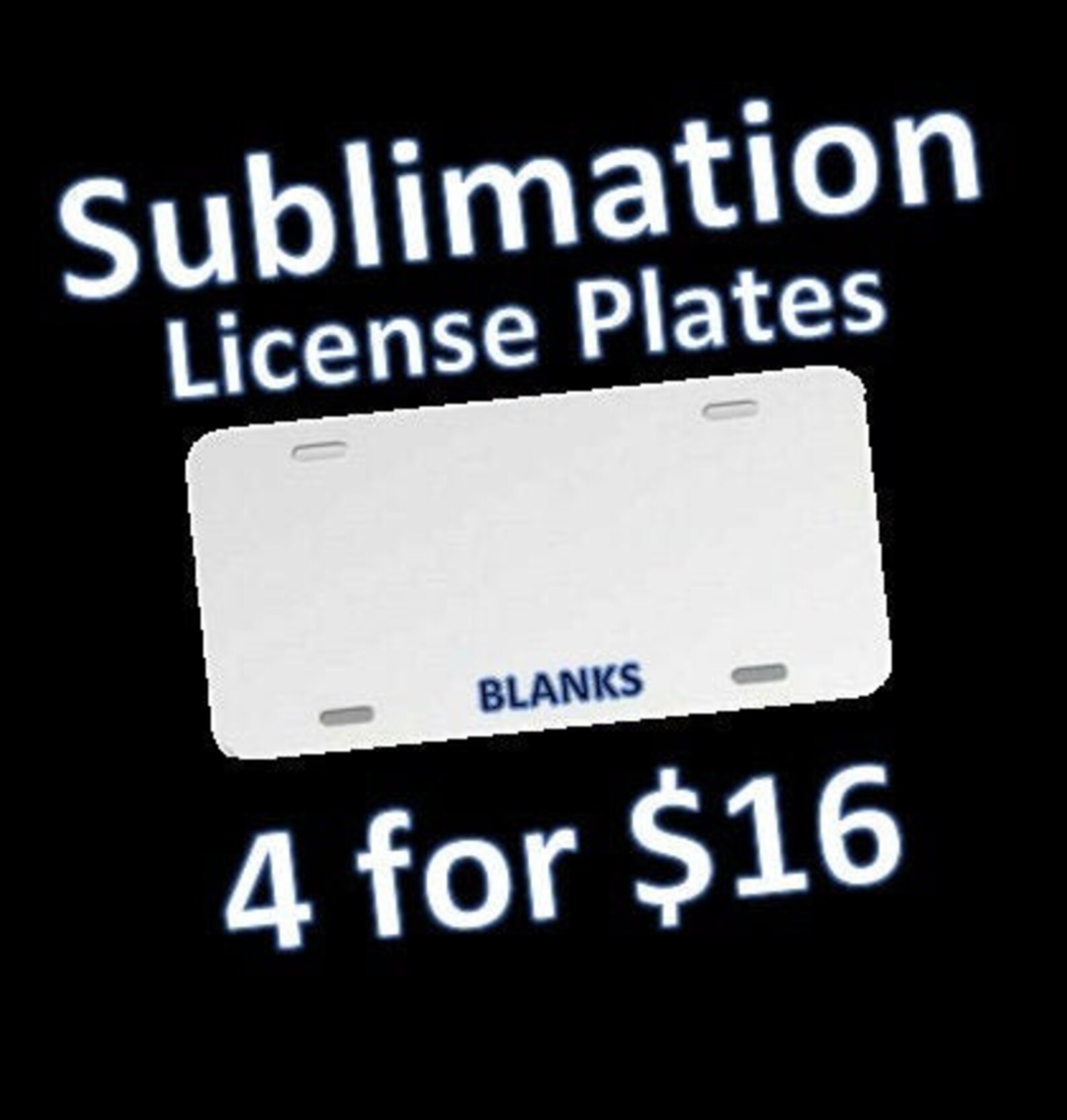 4 Sublimation License Plates | Etsy