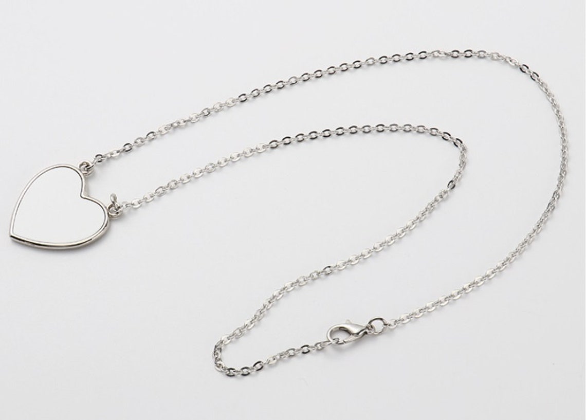 Sublimation Necklace Heart - Etsy