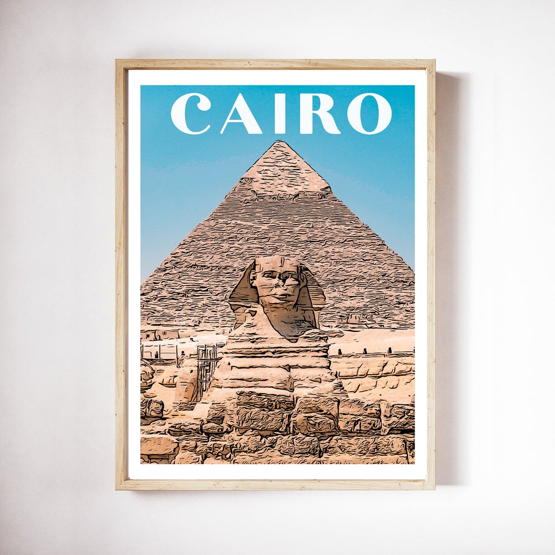 Cairo Wall Art, Cairo Pyramids, Cairo Digital Poster, Egypt Print ...