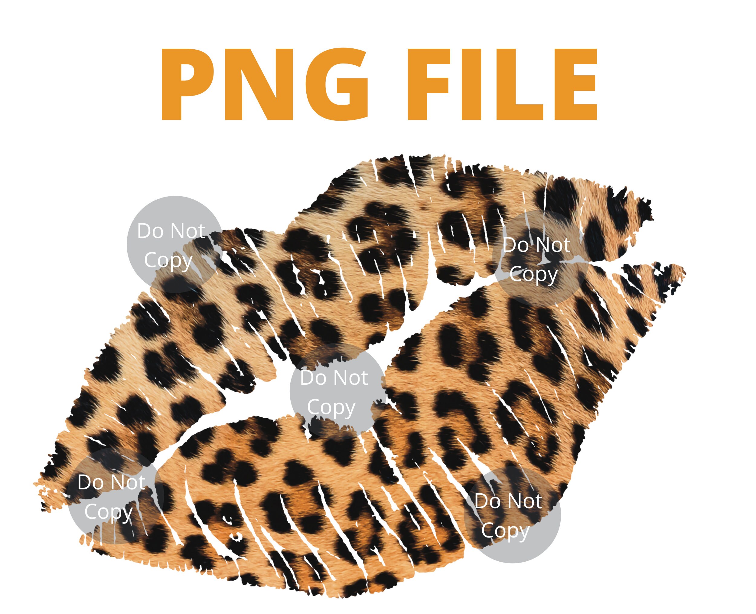 Leopard Print Lips Png - Etsy