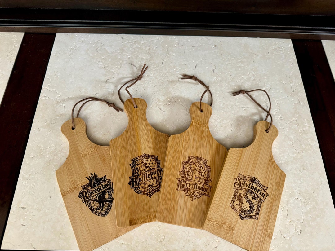 Wizarding World Hogwarts House Inspired Set of 4 Individual Wood ...