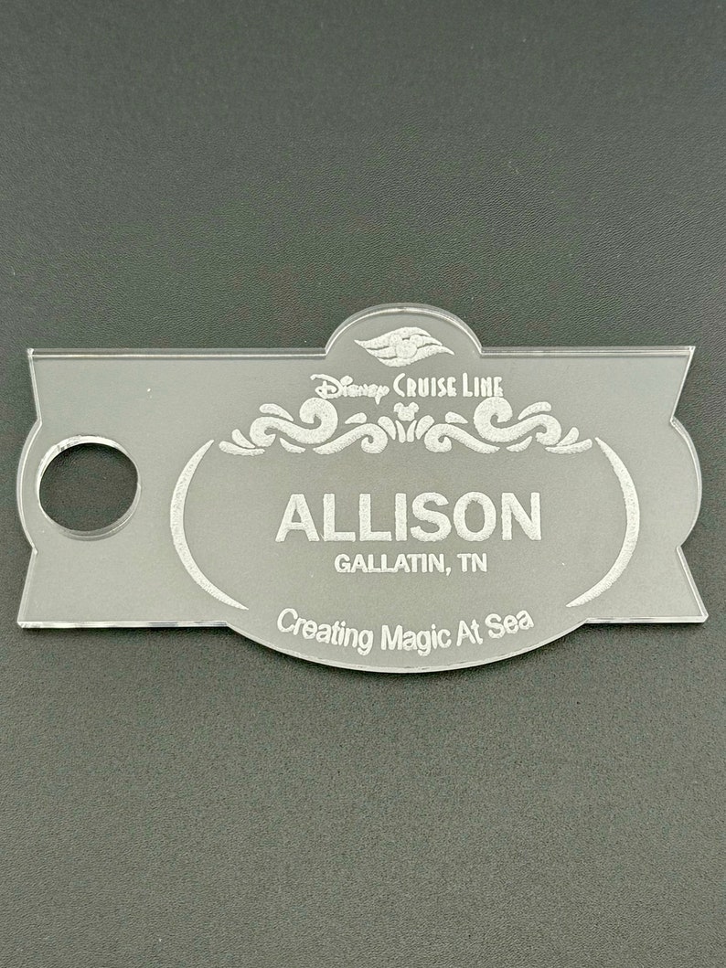 PERSONALIZED Disney Cruise Line Name Badge-inspired Stanley Tumbler Tag ...