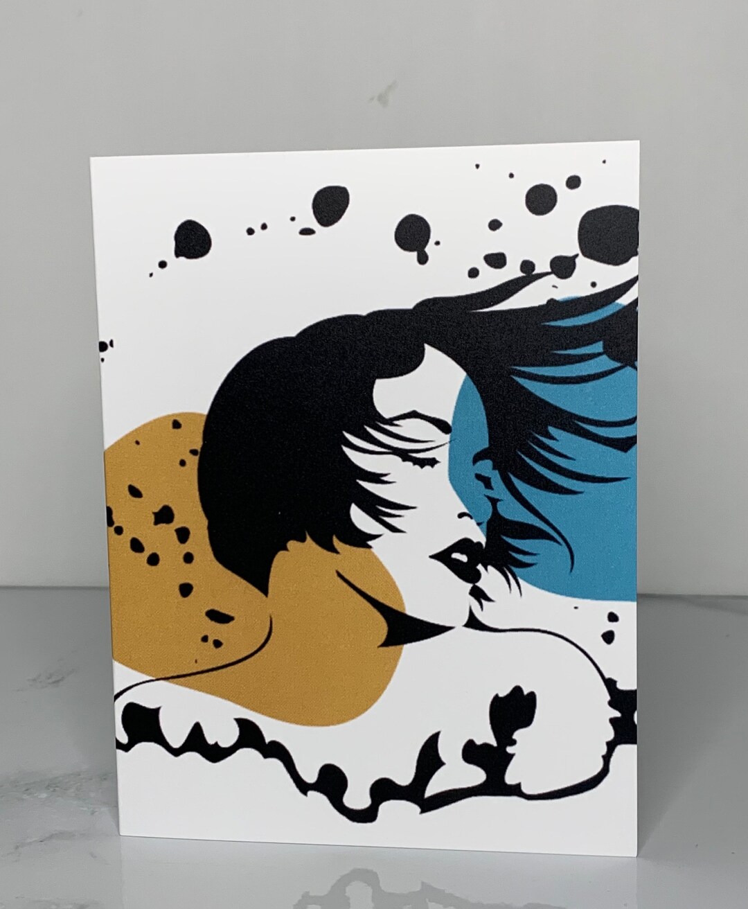 Zoe ~ Handmade Colorful Greeting Card With Stylish Woman on the Cover ...