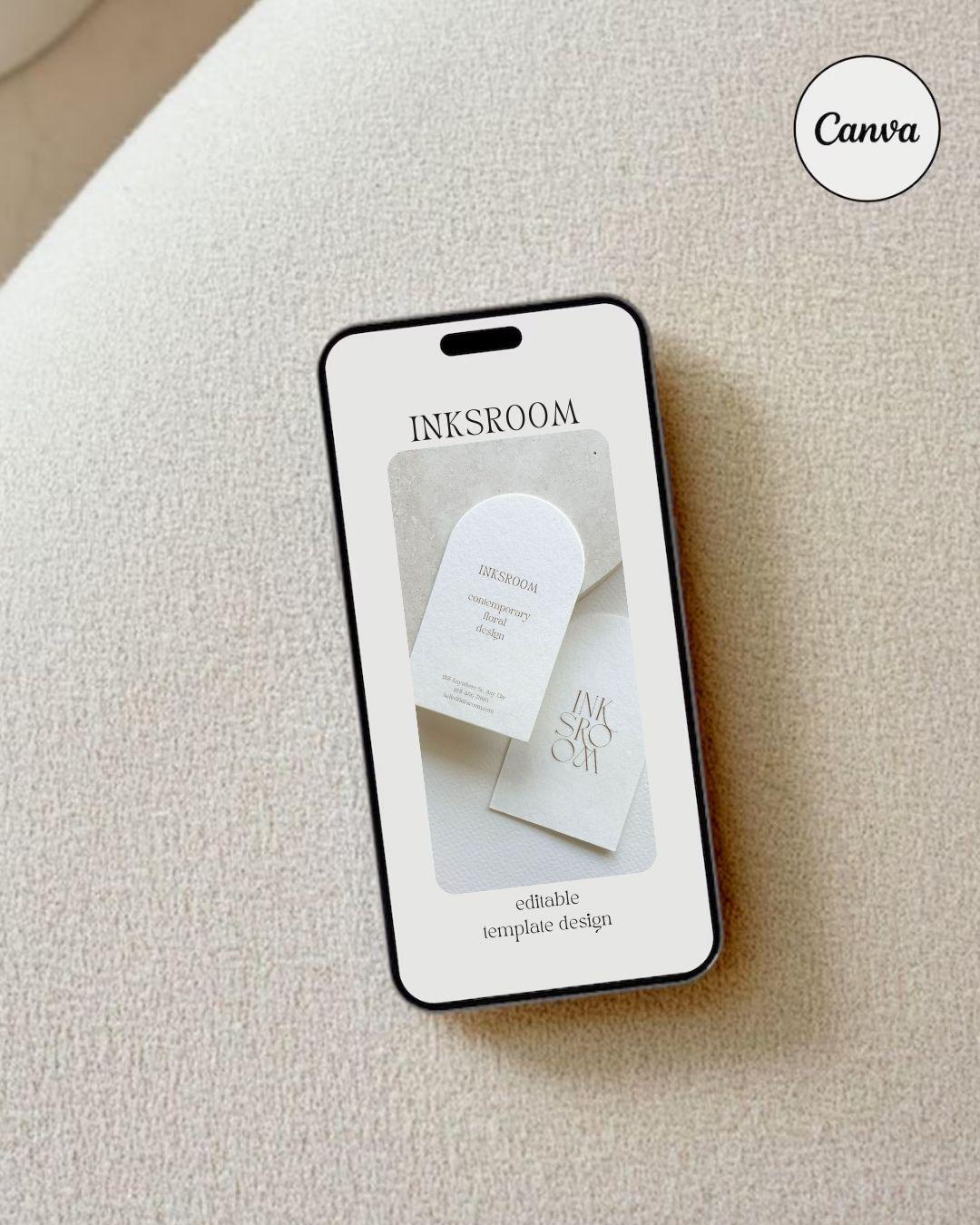 Minimalist Business Card Template: Canva Editable Card for Premium ...