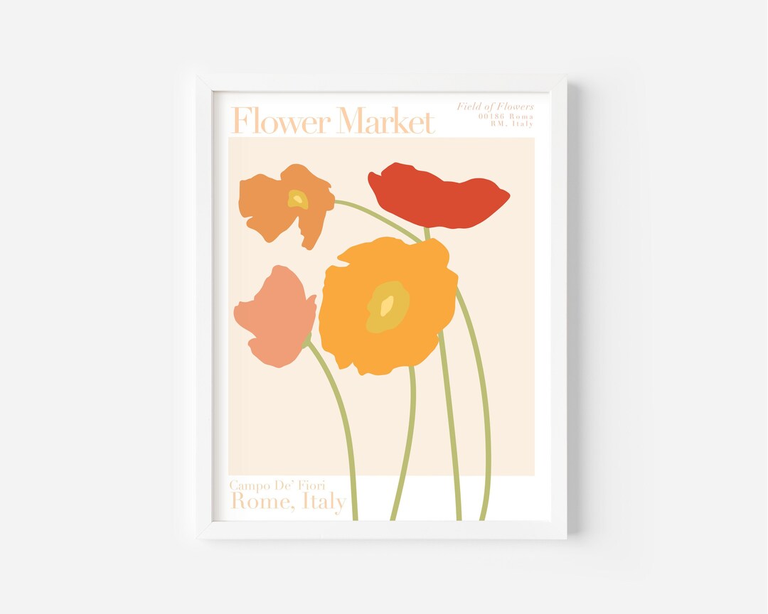 Campo De' Fiori "field of Flowers" Flower Market, Rome, Italy ...