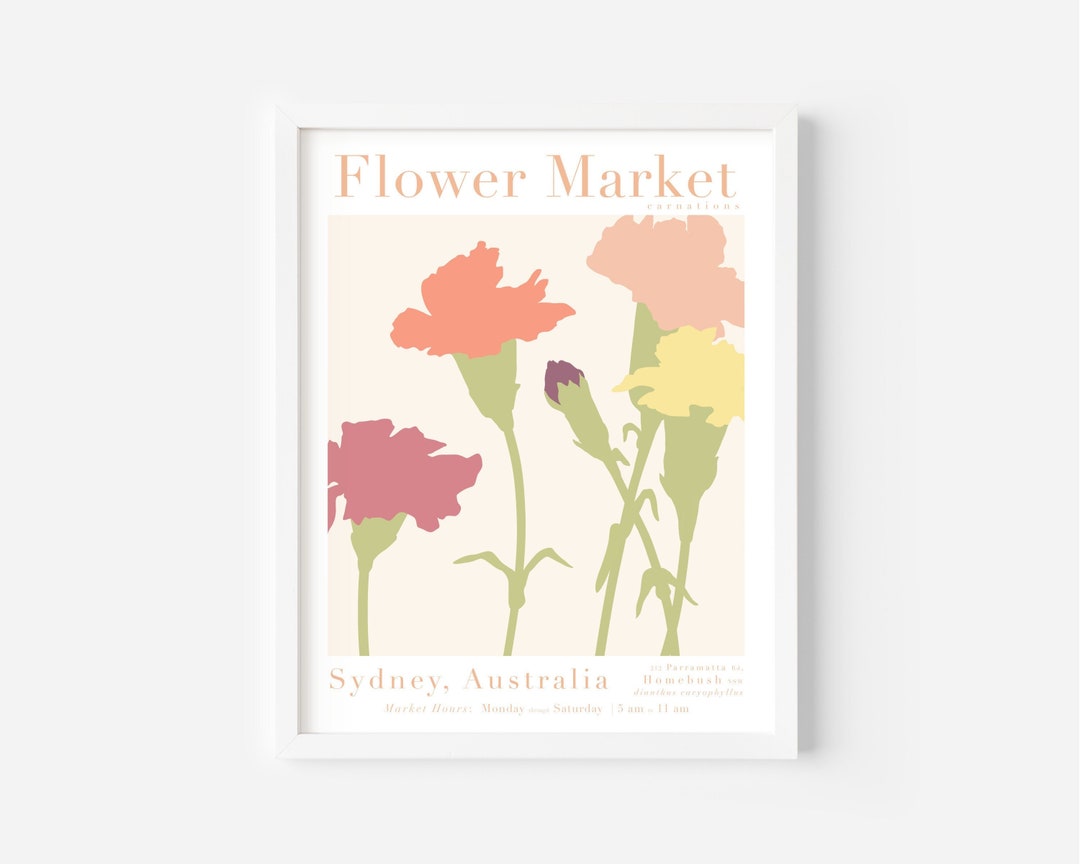 Flower Market, Sydney, Australia, Minimalist Flowers Carnations ...
