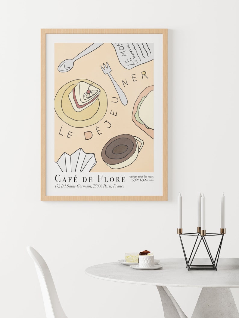 Whimsical French Lunch, Cafe, Paris, France, Le Déjeuner, Food Art ...