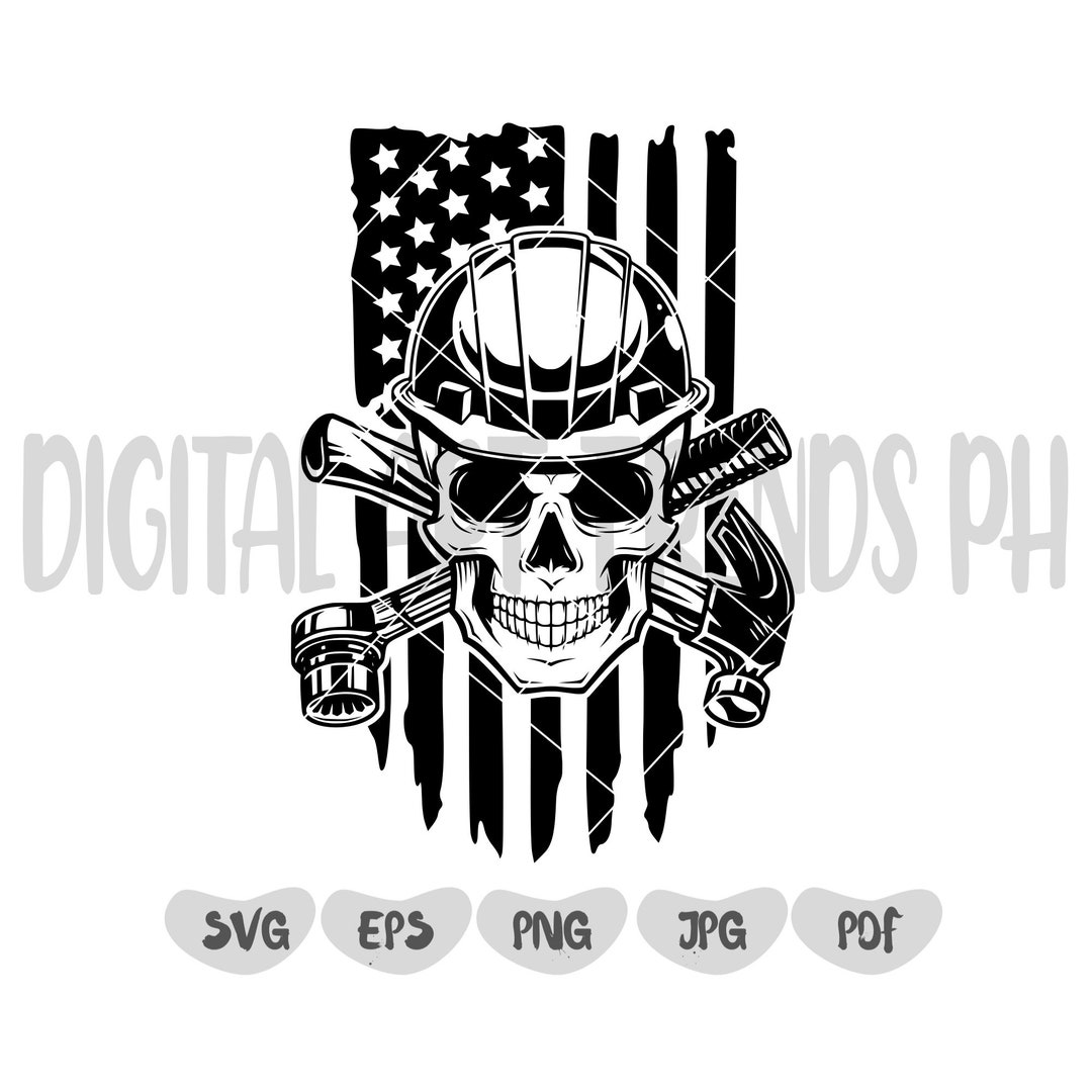 Us Scaffolding Skull Svg Us Carpenter Svg Repairmen Svg Etsy