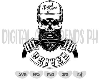 Skull Truck Driver Svg - Etsy