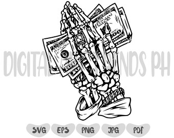 Skeleton Hand Holding Money - Etsy