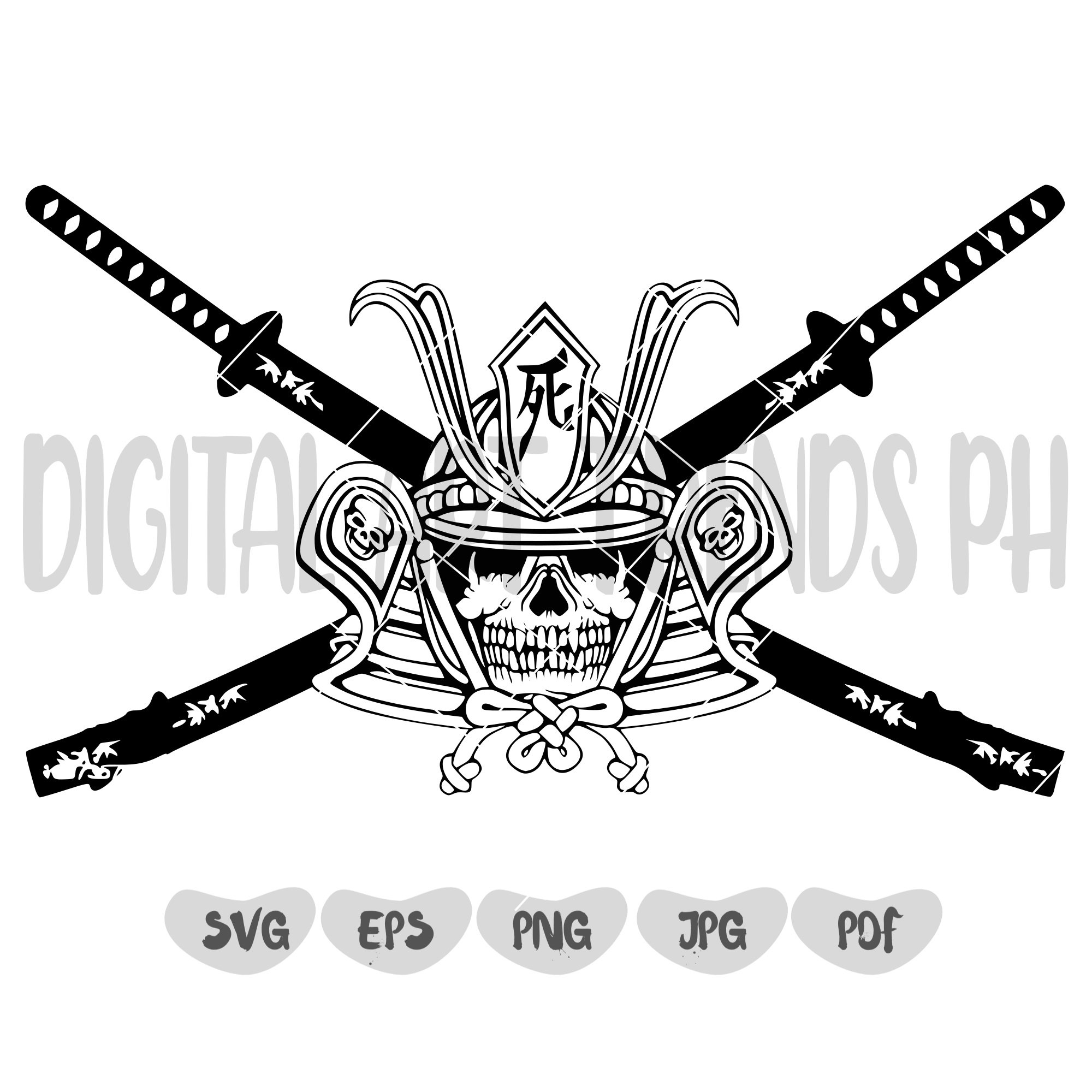 Samurai Skull Mask Tattoo