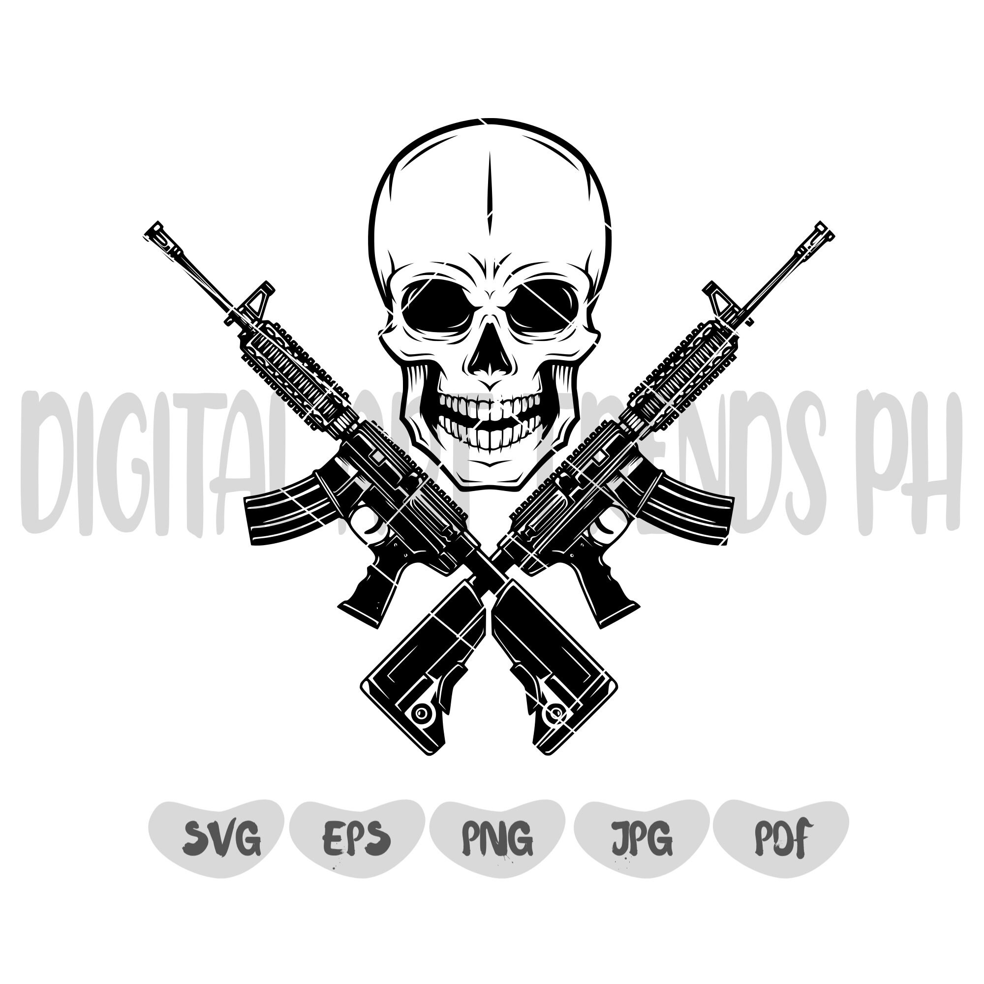 Punisher Skull And Crossed Rifles