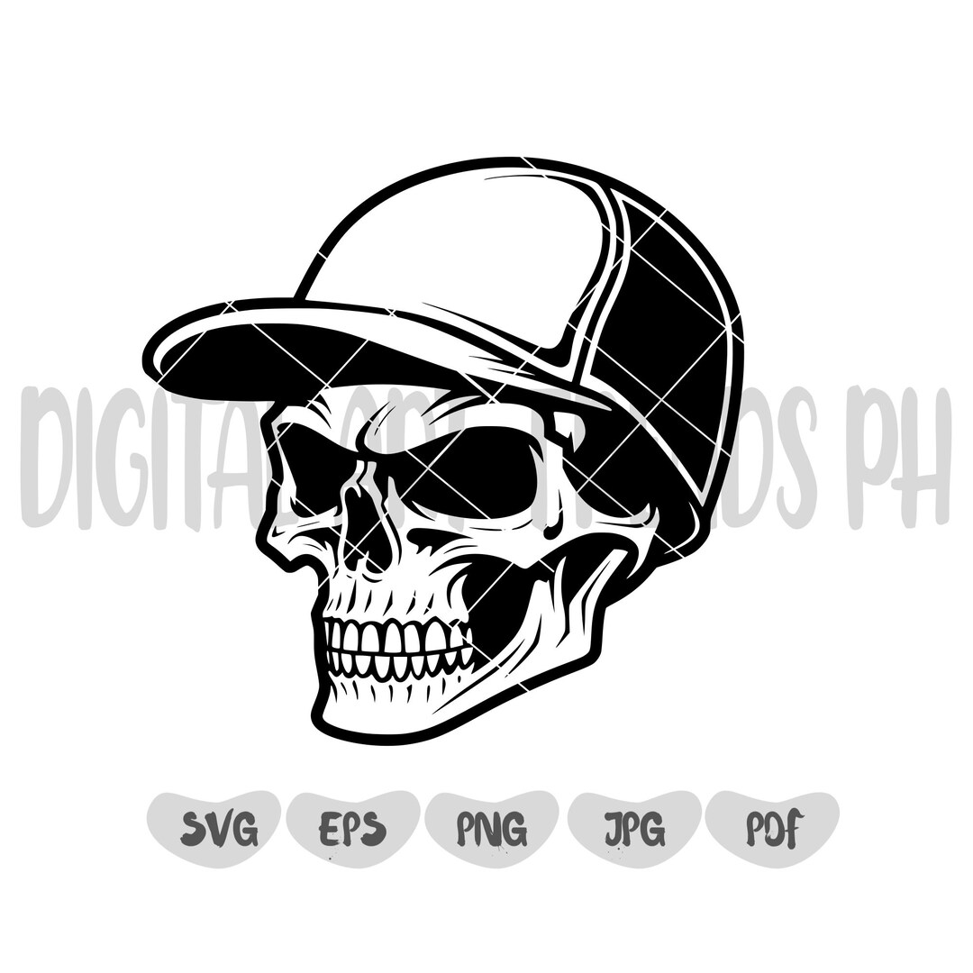 Dad Hat Skull SVG Skeleton Baseball Cap SVG Dad Svg Dad - Etsy