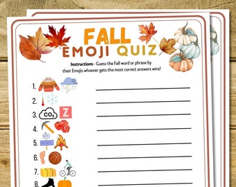 Kids Fall Emoji Game - Etsy