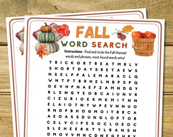 Autumn Word Game - Etsy