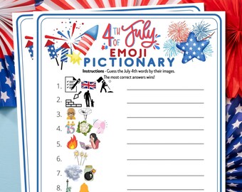 4th July Emoji Game - Etsy