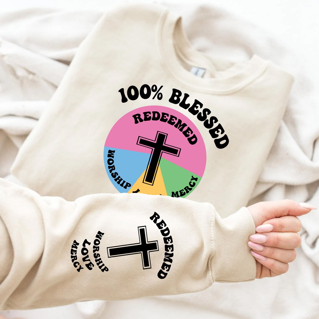 100% Blessed Cross PNG SVG Bundle Christian Worship Mercy Cross ...