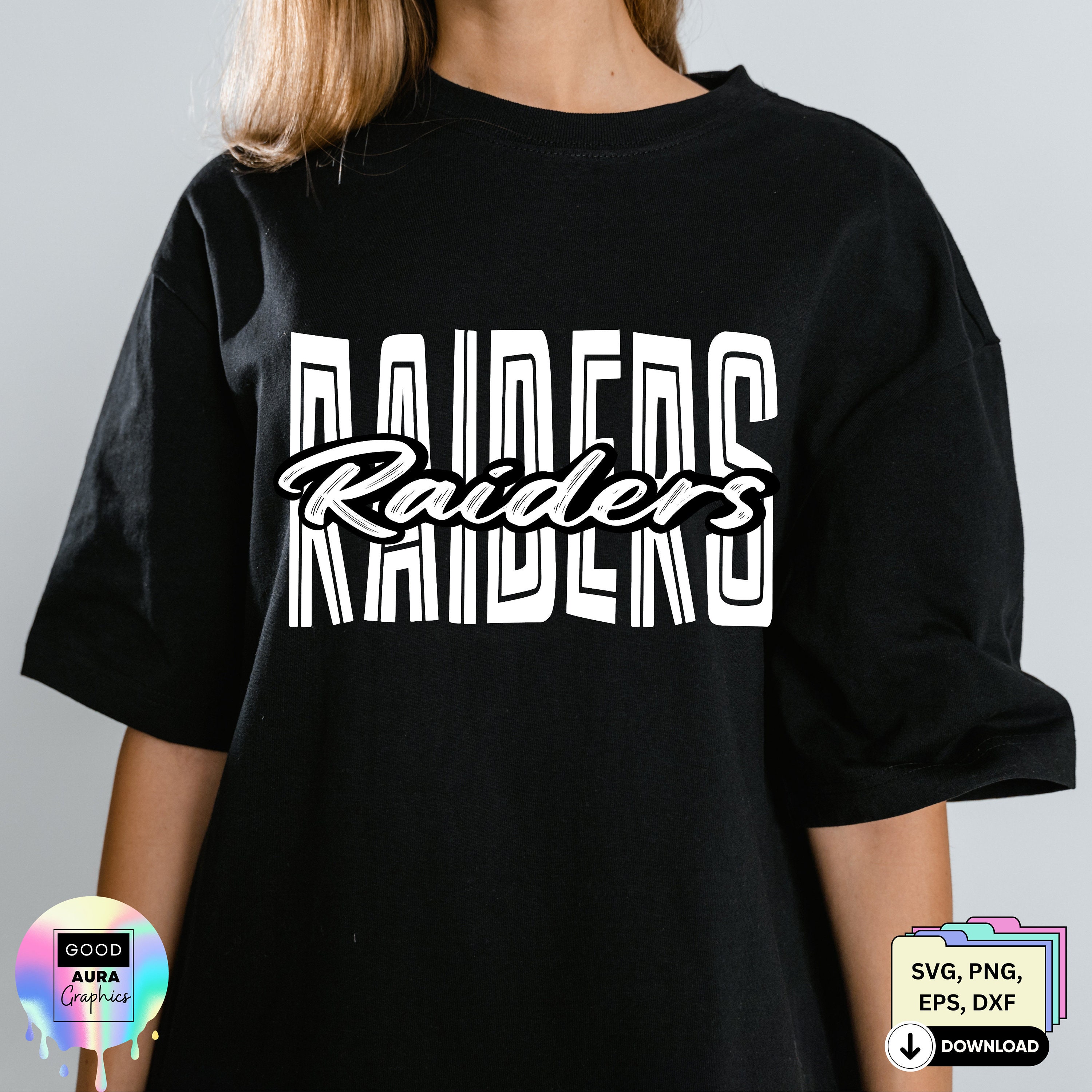 Raiders Black Line Svg Raider Mascot SVG Team Spirit PNG - Etsy