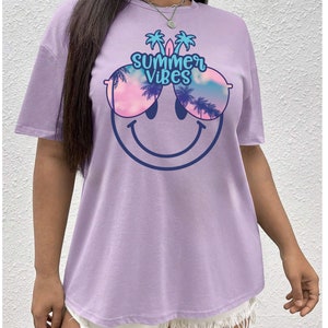 Summer Vibes Smile Retro Happy Png | Groovy Colorful Sky Sunglasses ...