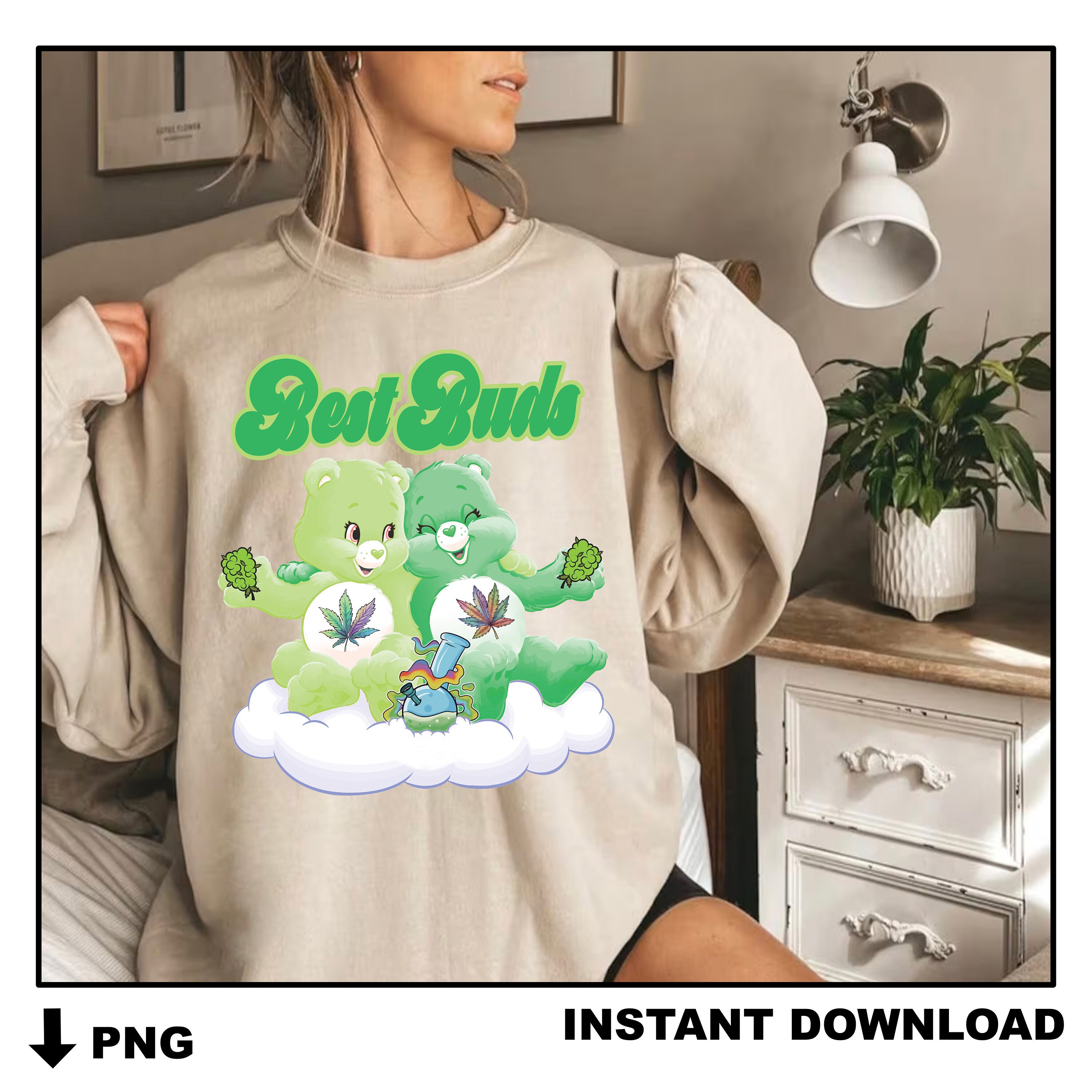 Funny Retro Cartoon Pot Bears Best Buds Weed Marijuana Leafs Shirt ...