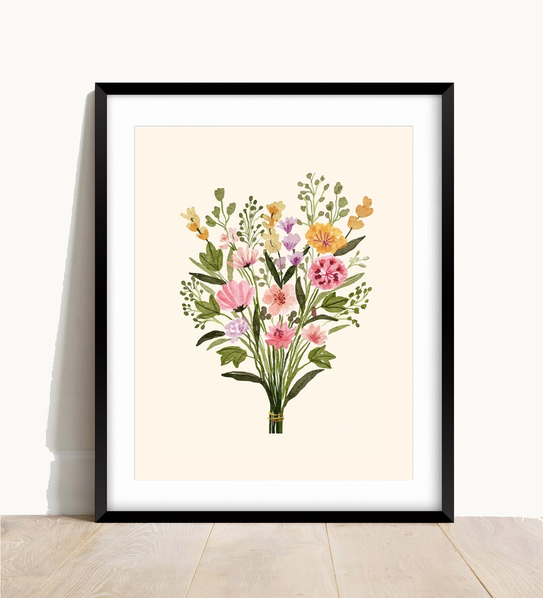 Pretty Flower Print, Colourful Home Decor, Vintage Print, Flower Print ...
